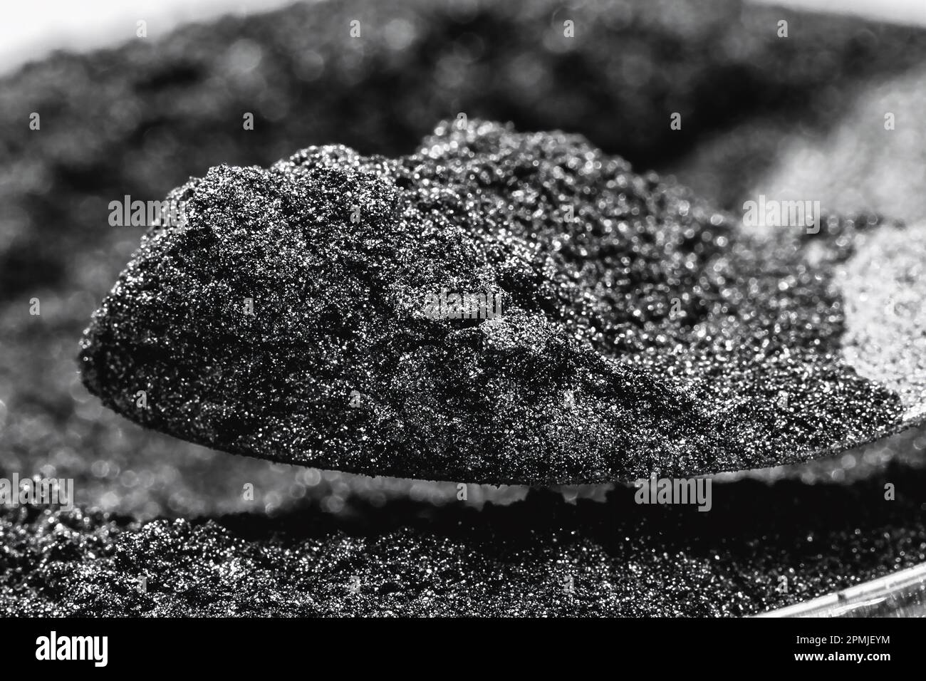 graphite powder, industrial use, isolated white background, macro ...
