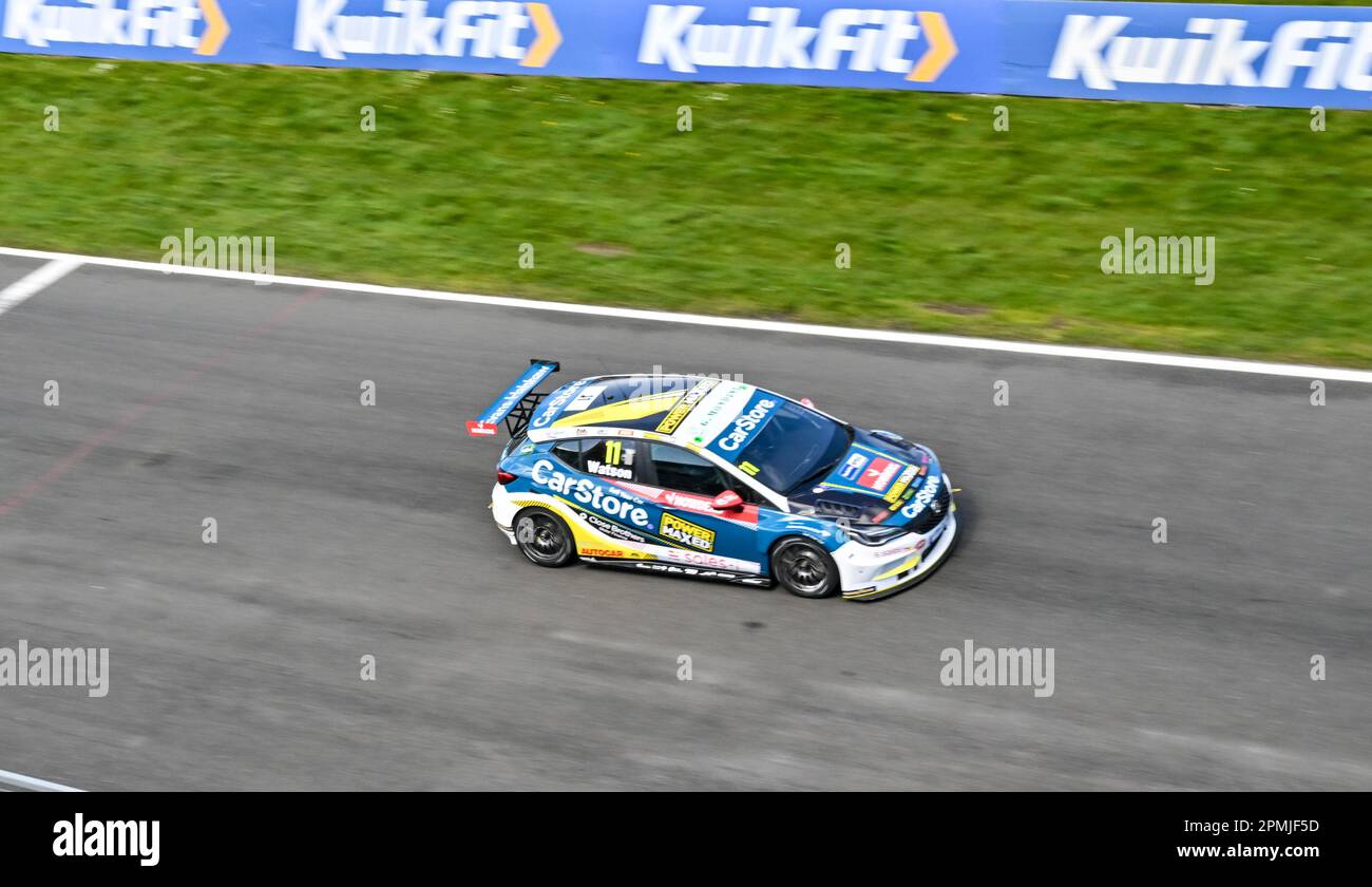 Brands Hatch Circuit, Longfield, Kent, UK on 12 April 2023. Andrew Watson at the Kwik Fit ...