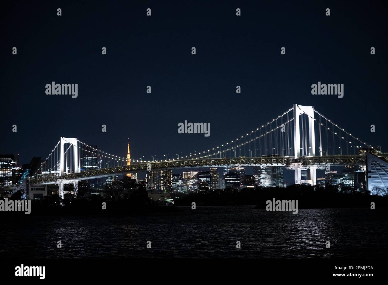 Tokyo, Japan. 9th Feb, 2023. The Rainbow Bridge is a suspension bridge ...