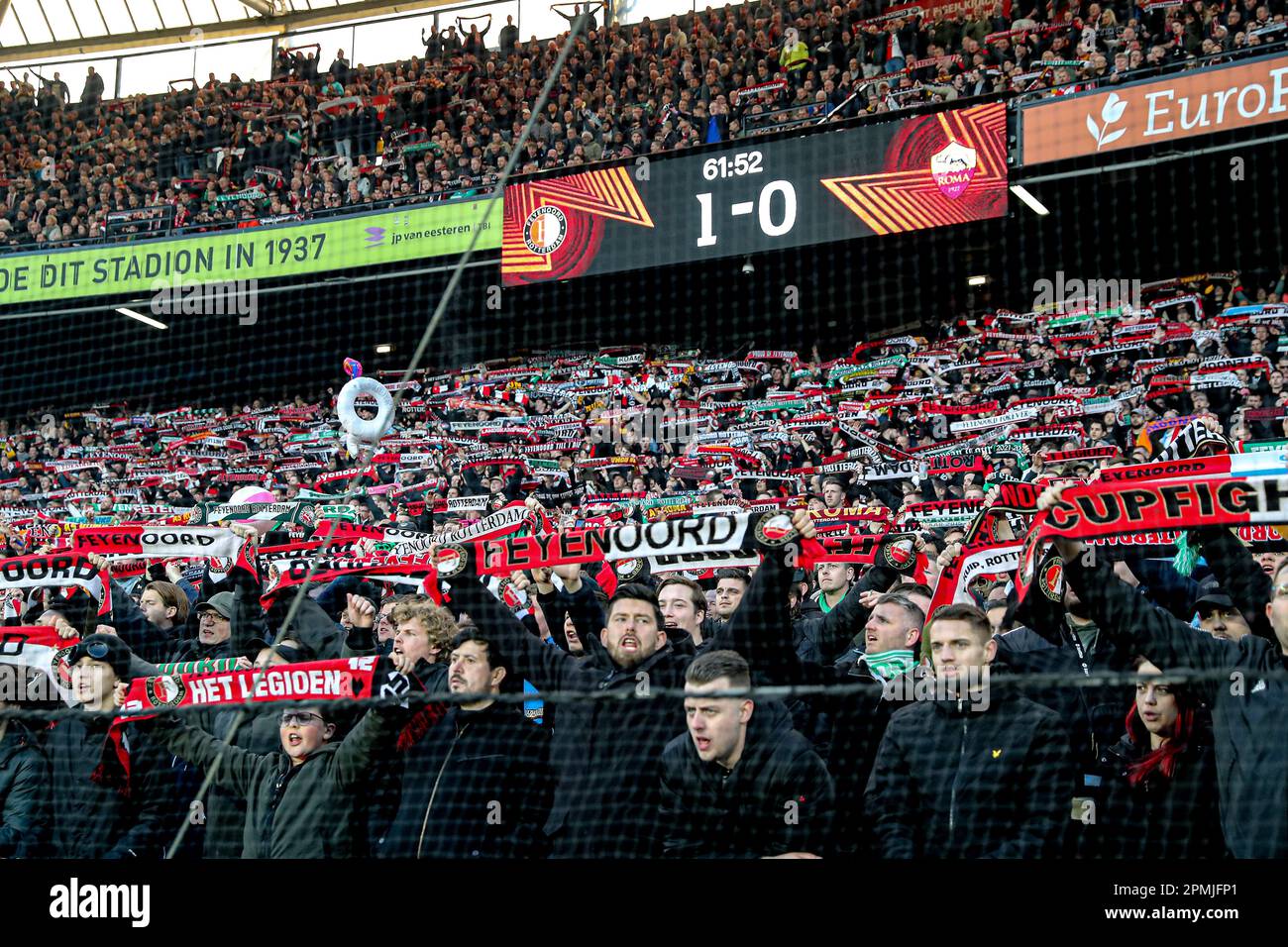 ROTTERDAM - Feyenoord fans during the UEFA Europa League quarter final ...