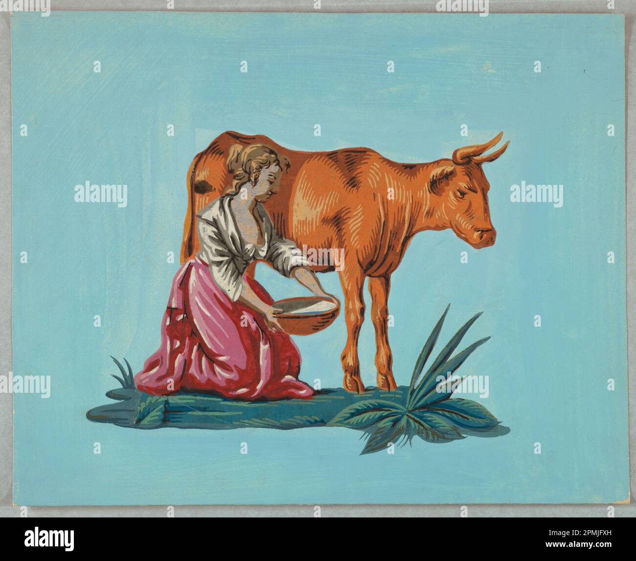 Ornament (France); block-printed on handmade paper; 36.5 x 29 cm (14 3/ ...