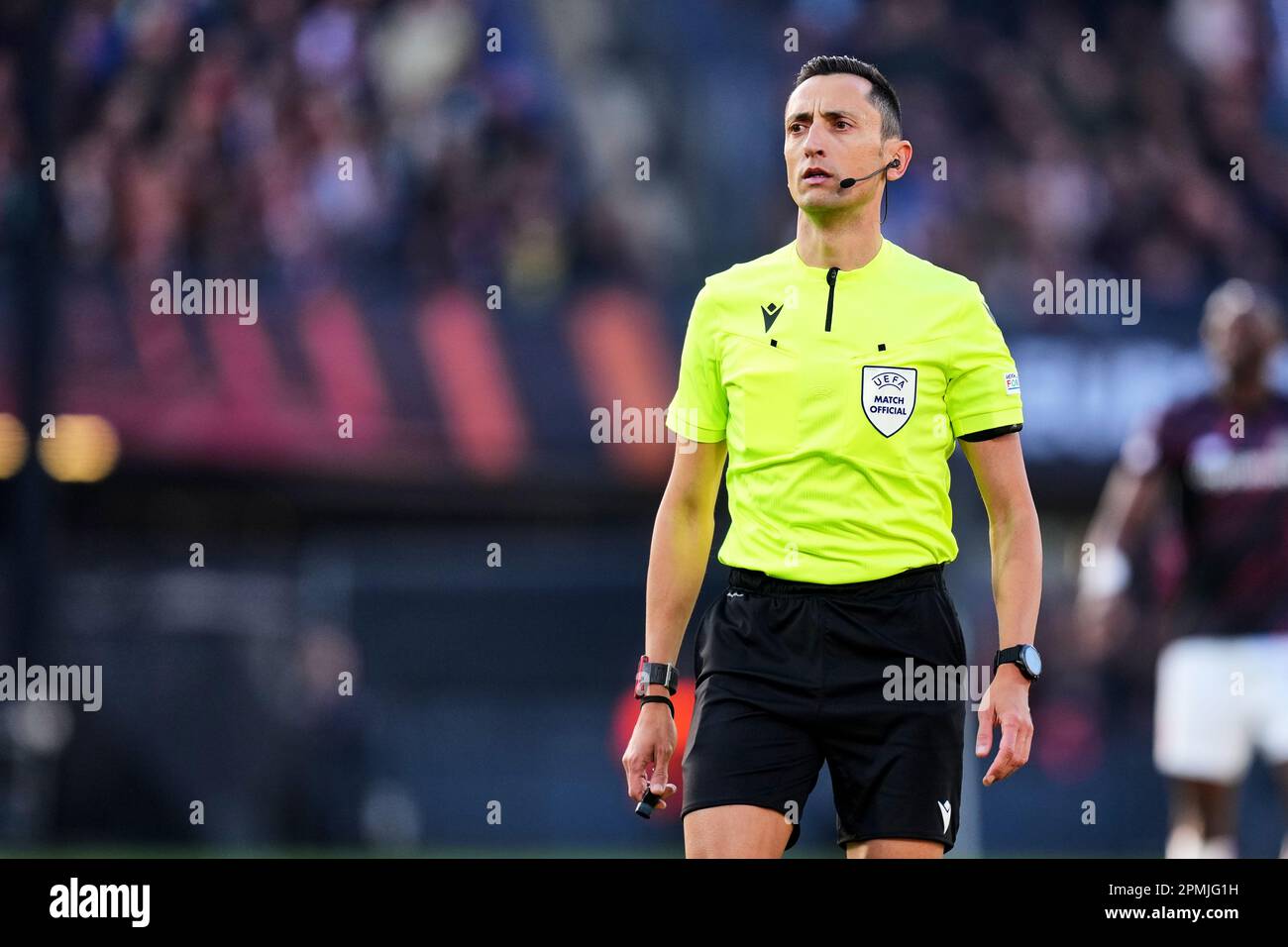 Rotterdam, Netherlands. April 13, 2023. referee Jose Maria Sanchez ...