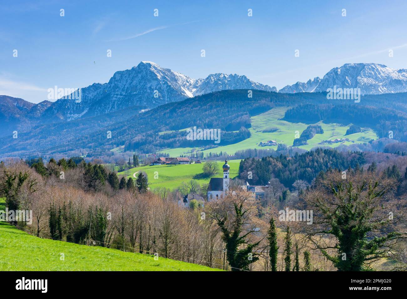 Anger: church St. Peter und Paul and former abbey in hamlet Höglwörth ...