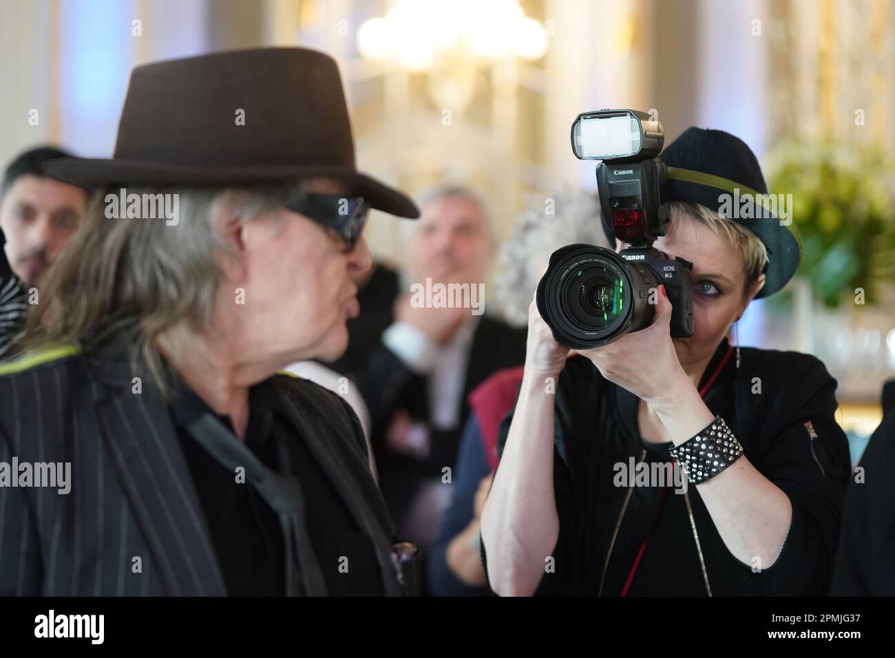 Hamburg, Germany. 13th Apr, 2023. Singer and musician Udo Lindenberg is ...