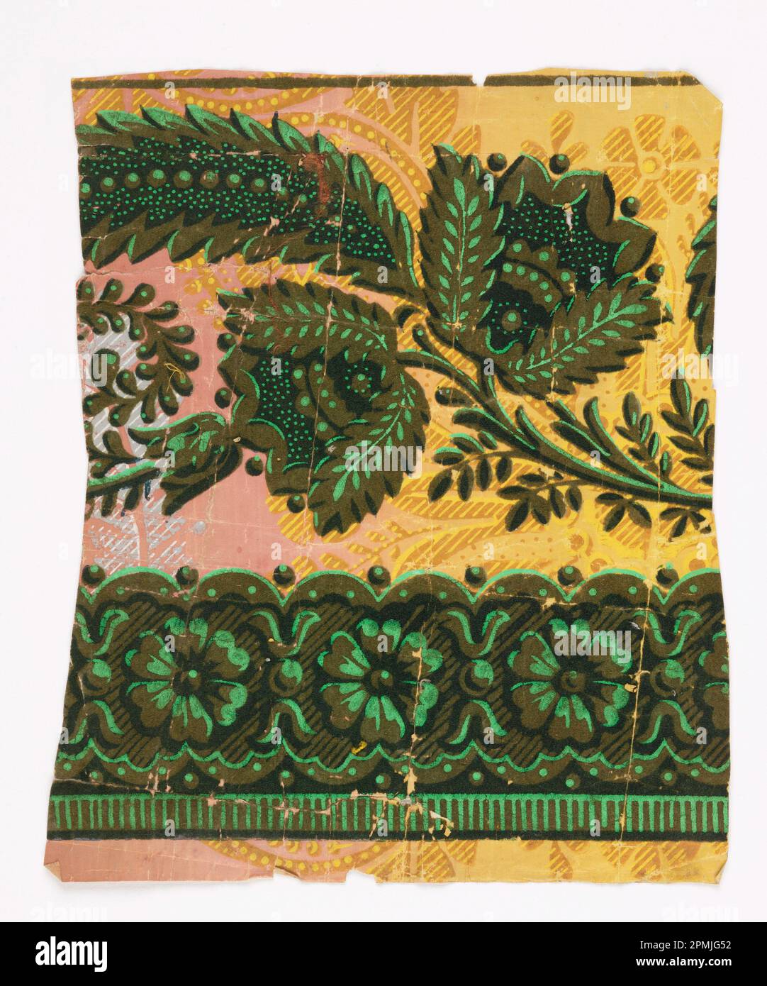 Border (France); block-printed; 21 x 25 cm (8 1/4 x 9 13/16 in.); 1974 ...