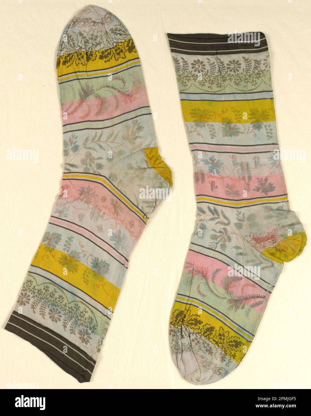 Pair Of Stockings (France); silk; H: 28 cm (11 in.); Bequest of Richard ...