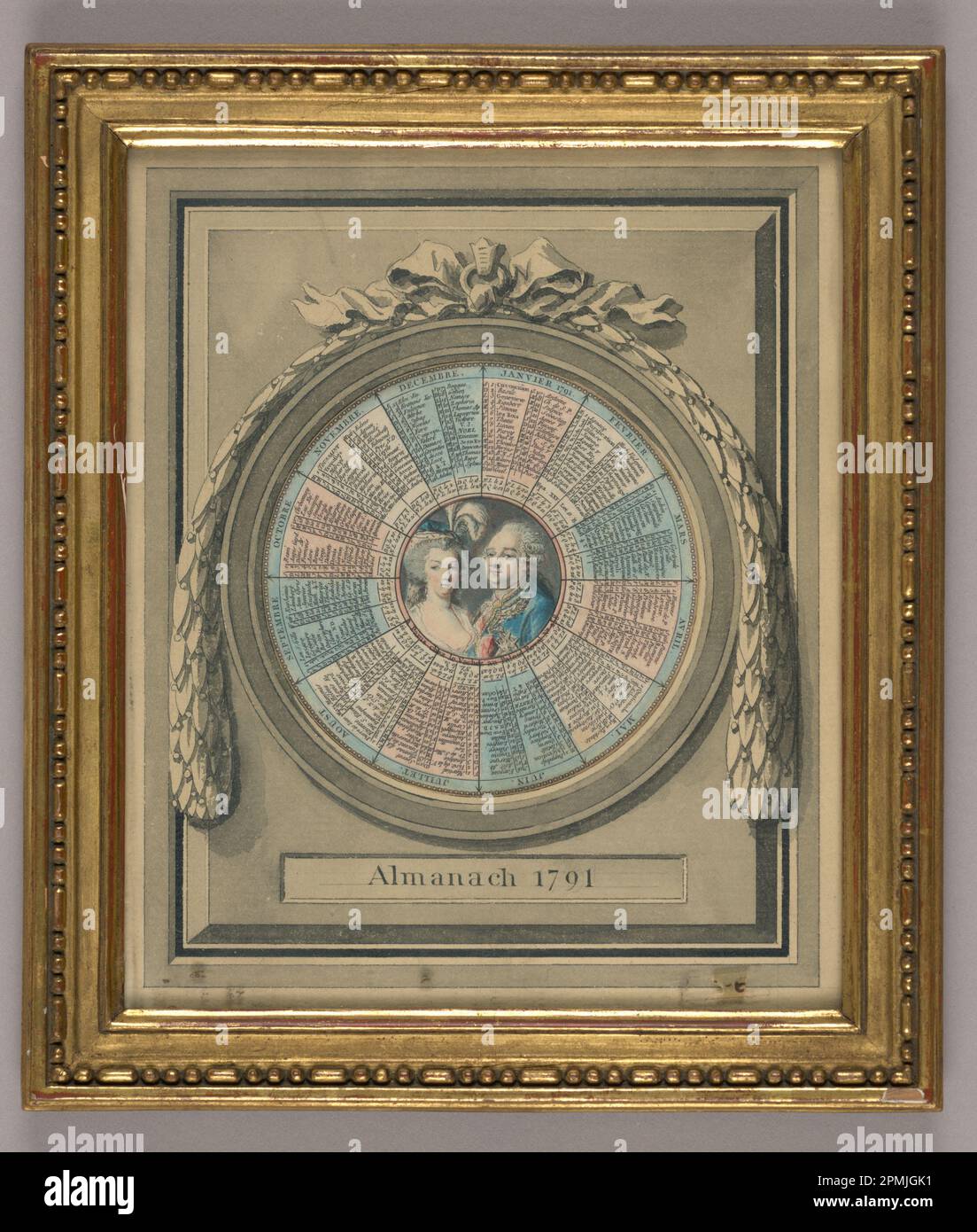 Print, Almanac for the Year 1791 with Portraits of the King and Queen ...