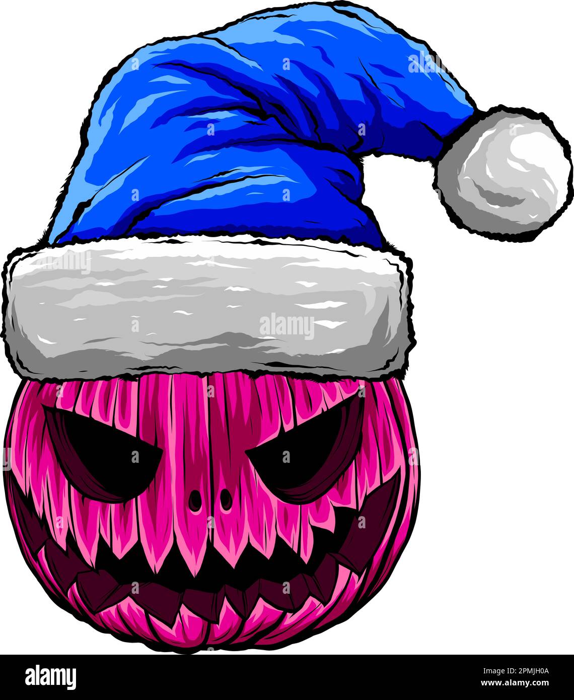 Vector mascot illustration pumpkin with cap Christmas Stock Vector ...