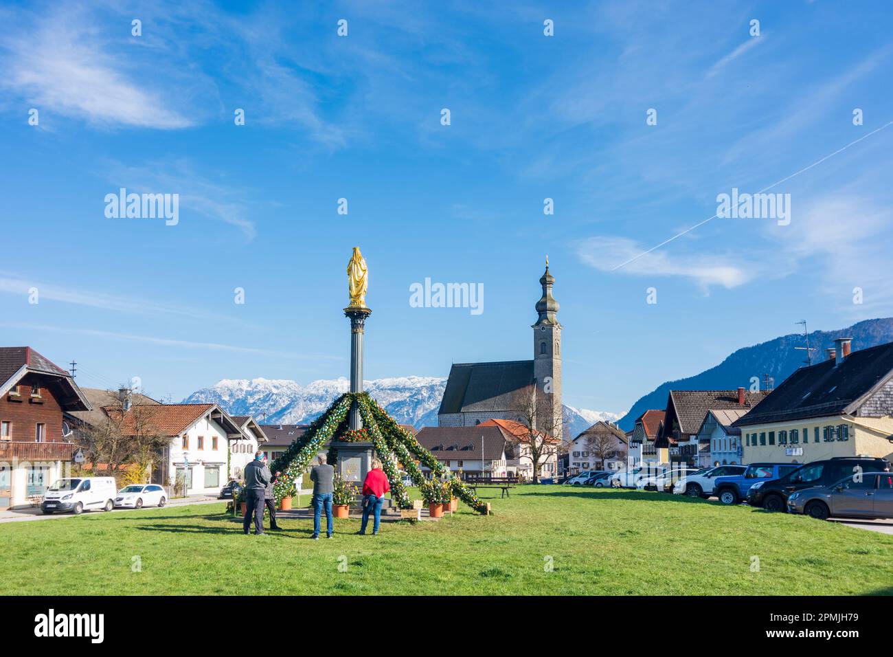 Anger: Osterbrunnen (Easter Well or Easter Fountain) at Marian Column ...