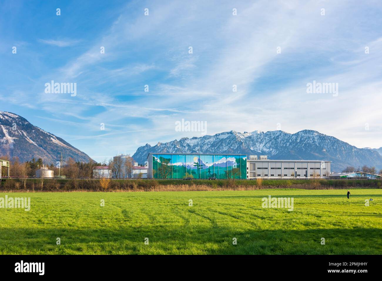 Piding: Dairy works Milchwerke Berchtesgadener Land Chiemgau, Alps in ...