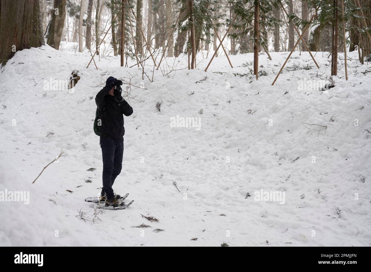Togakushi, Nagano Prefecture, Japan. 13th Feb, 2023. Snow-covered ...