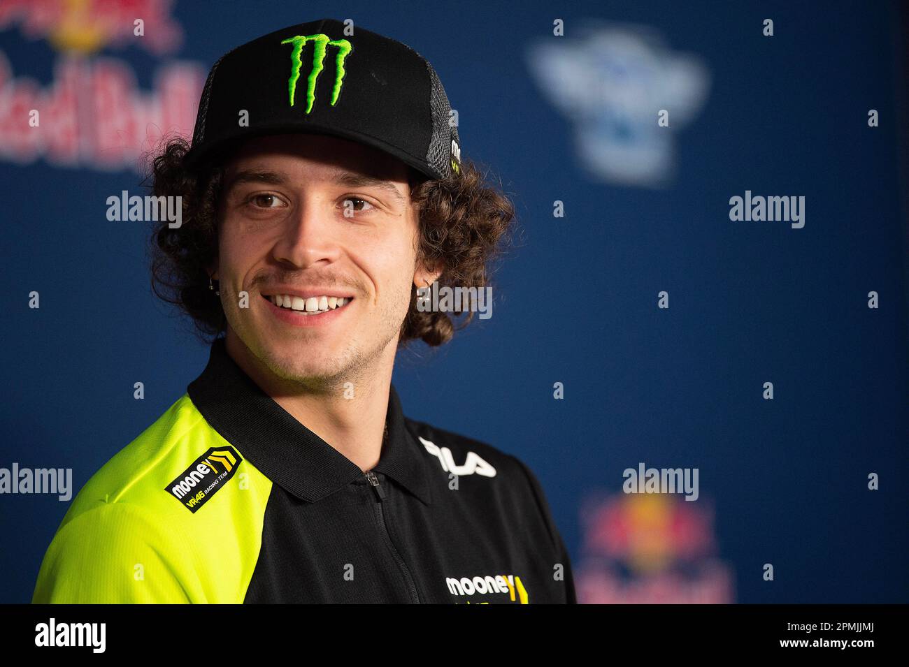 The Americas. 13th Apr, 2023. Pre-Event Press Conference with MotoGP riders Marco Bezzecchi (72 ...
