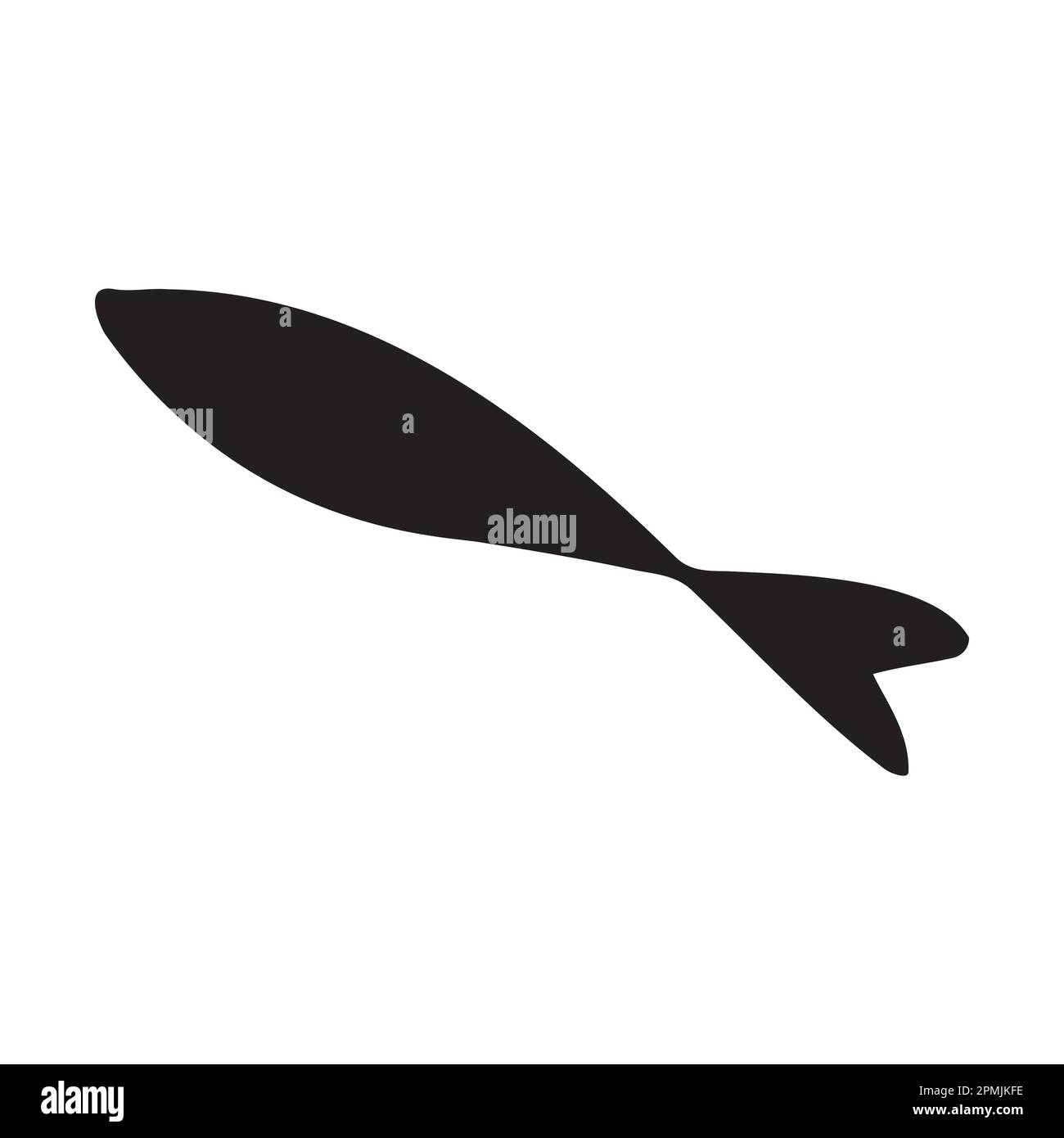 Vector hand drawn doodle sketch fish silhouette Stock Vector Image & Art - Alamy