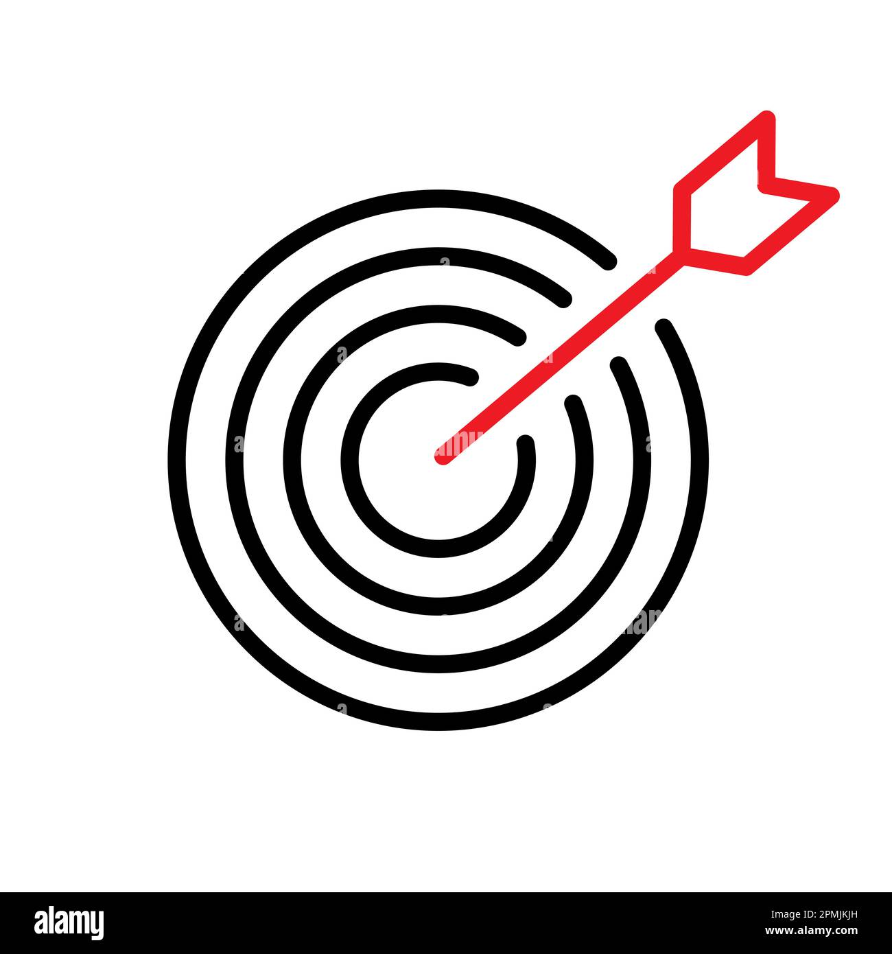 Target icon with red arrow. Design can use for web and mobile app ...