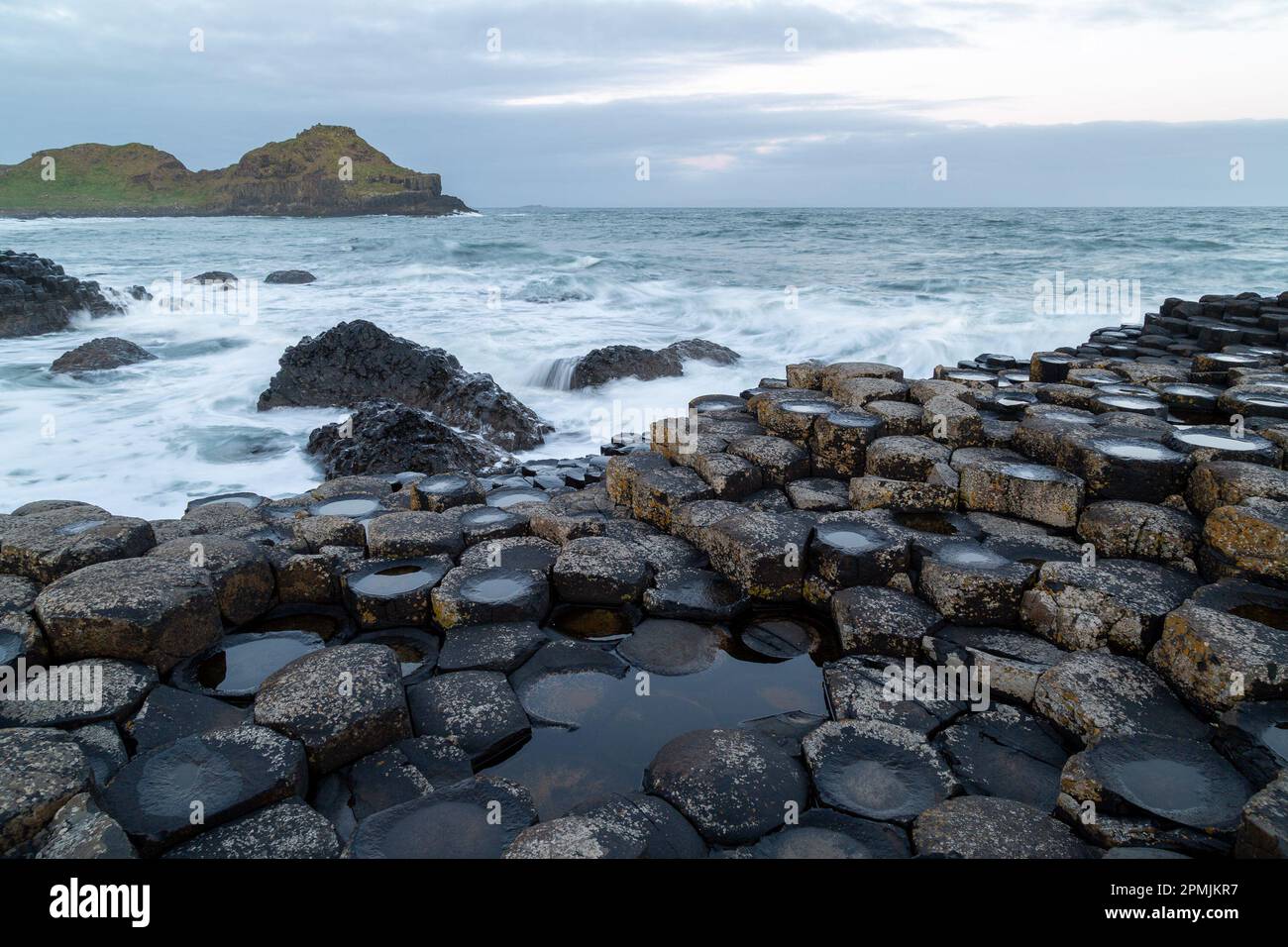 Giant's Causeway rock formation on the Antrim coast of Northern Ireland ...