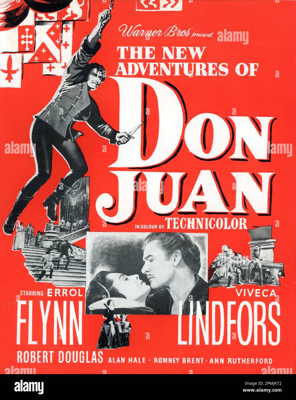ERROL FLYNN VIVECA LINDFORS and ROBERT DOUGLAS in THE NEW ADVENTURES OF ...