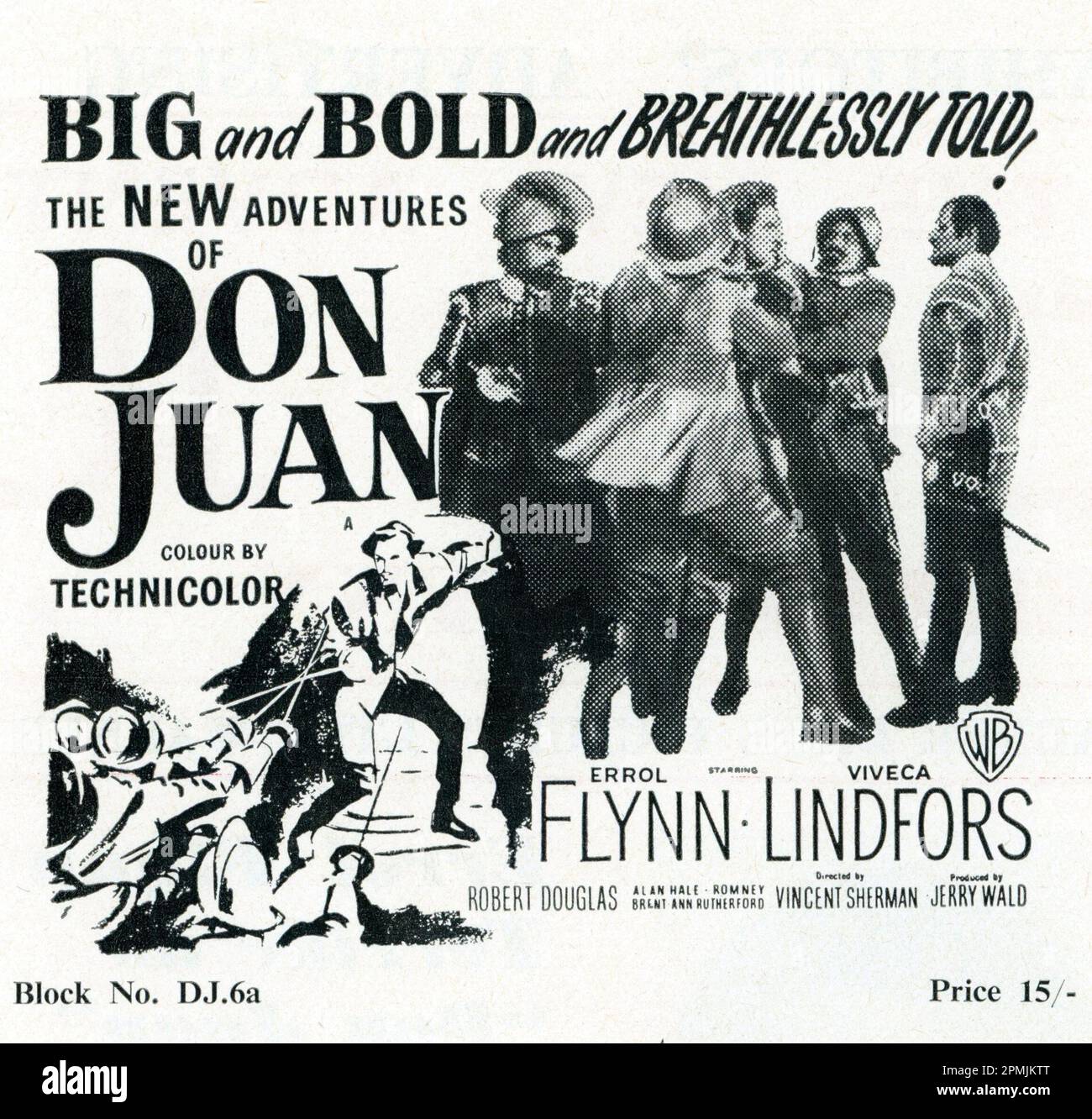 ERROL FLYNN VIVECA LINDFORS and ROBERT DOUGLAS in THE NEW ADVENTURES OF ...