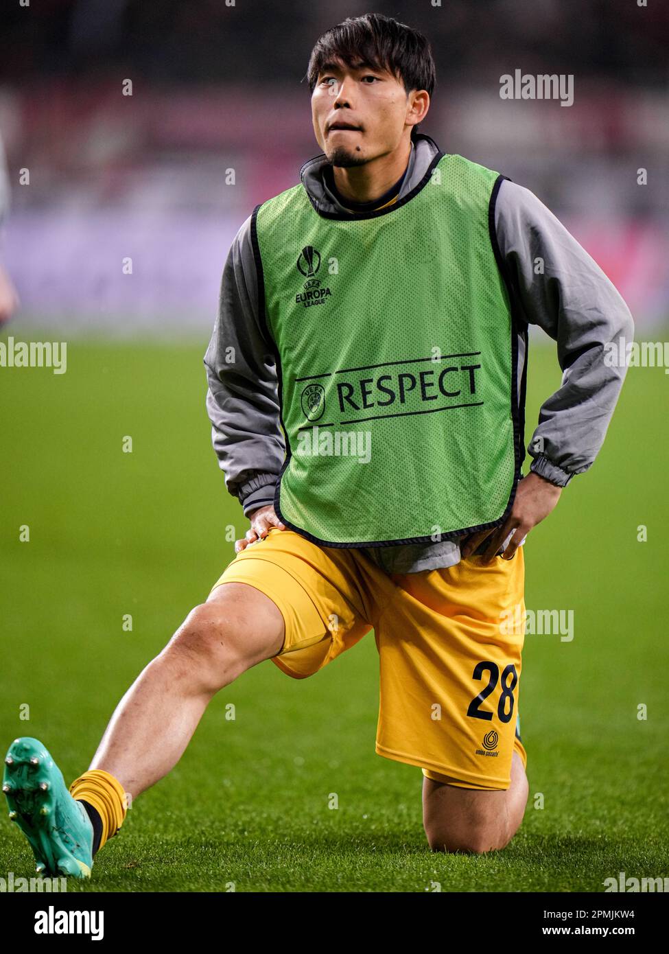 Leverkusen, Germany. 13th Apr, 2023. LEVERKUSEN, GERMANY - APRIL 13: Koki Machida of Royale ...