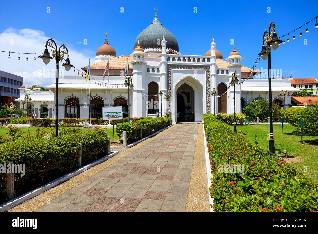 Exterior of Masjid Kapitan Keling Mosque located in Georgetown, Penang ...