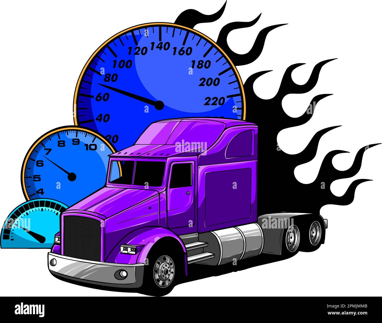 Semi truck silhouette vector images isolated on white background ...