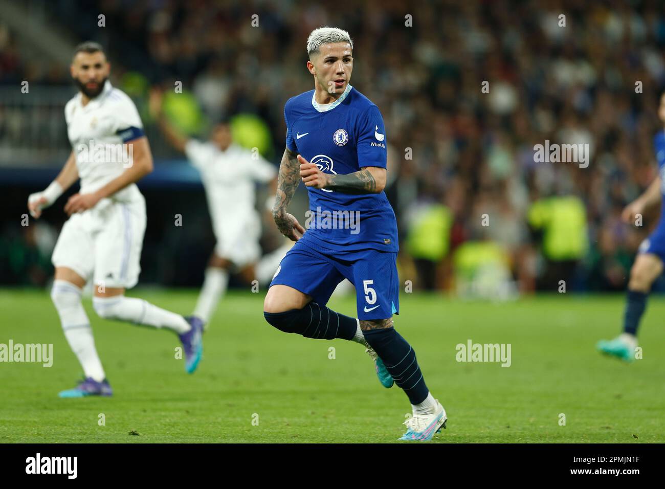 Madrid, Spain. 12th Apr, 2023. Enzo Fernandez (Chelsea) Football/Soccer ...