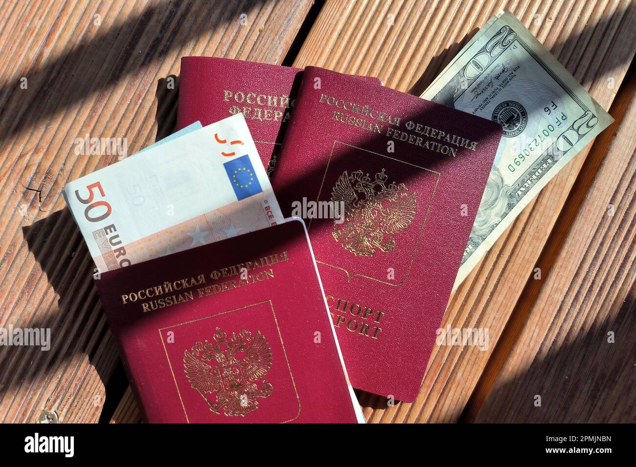 Russian Federation. Saint-Petersburg. Spring, April. A foreign passport ...