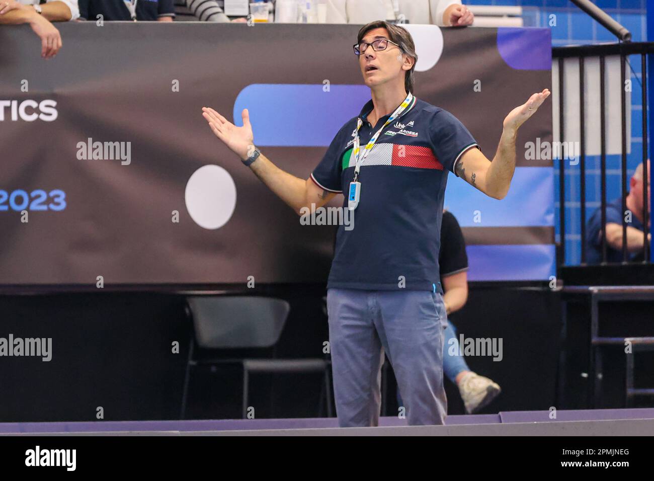 ROTTERDAM, NETHERLANDS - APRIL 13: Head coach Carlo Silipo of Italy ...