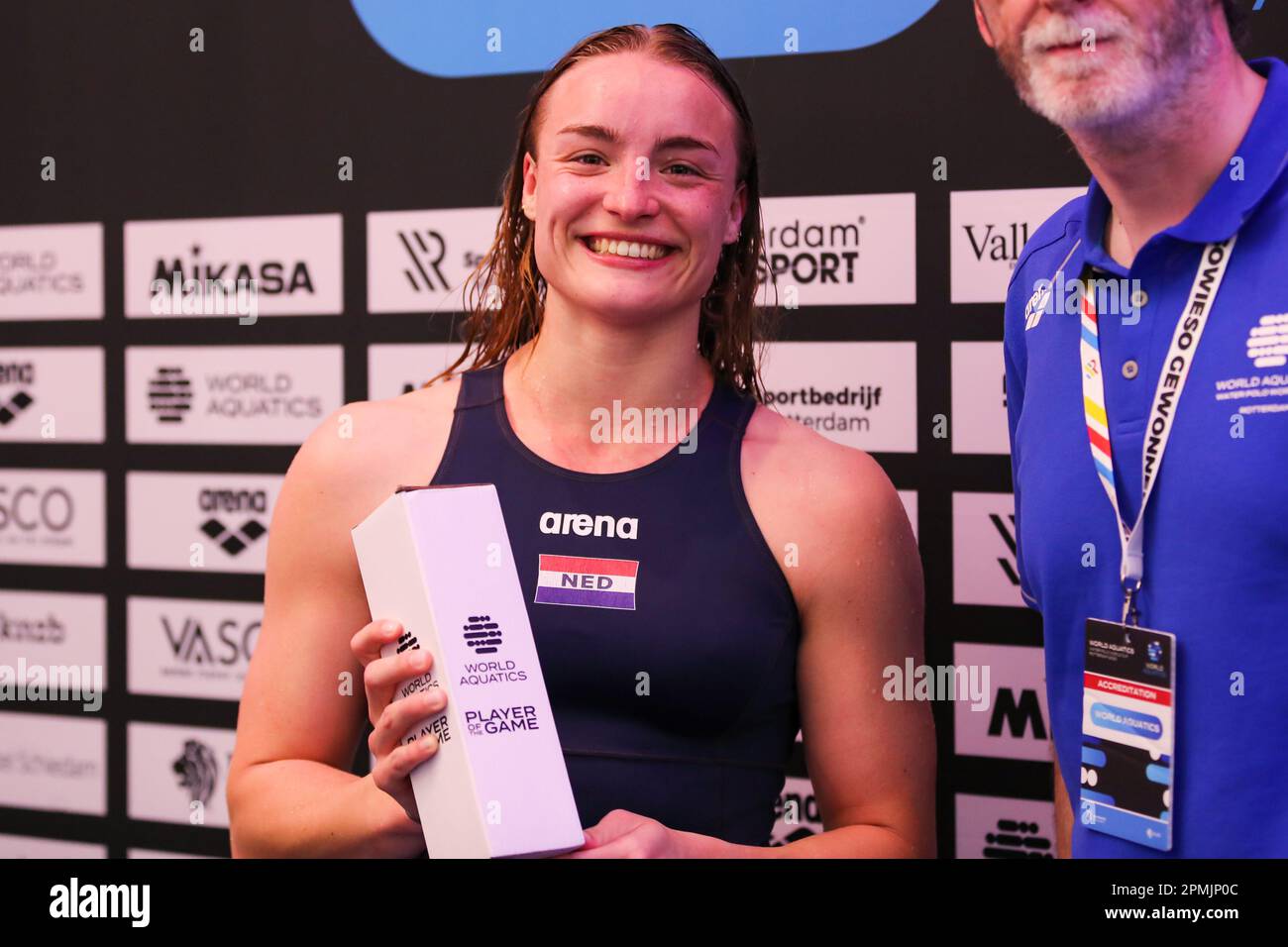 ROTTERDAM, NETHERLANDS - APRIL 13: MVP Lieke Rogge of the Netherlands ...