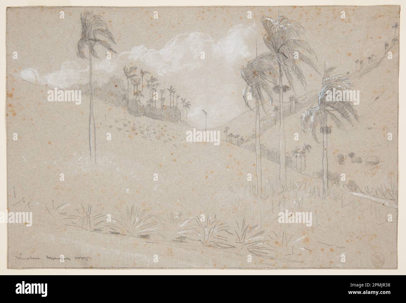 Drawing, Cuban Hillside; Winslow Homer (American, 1836–1910); Cuba ...