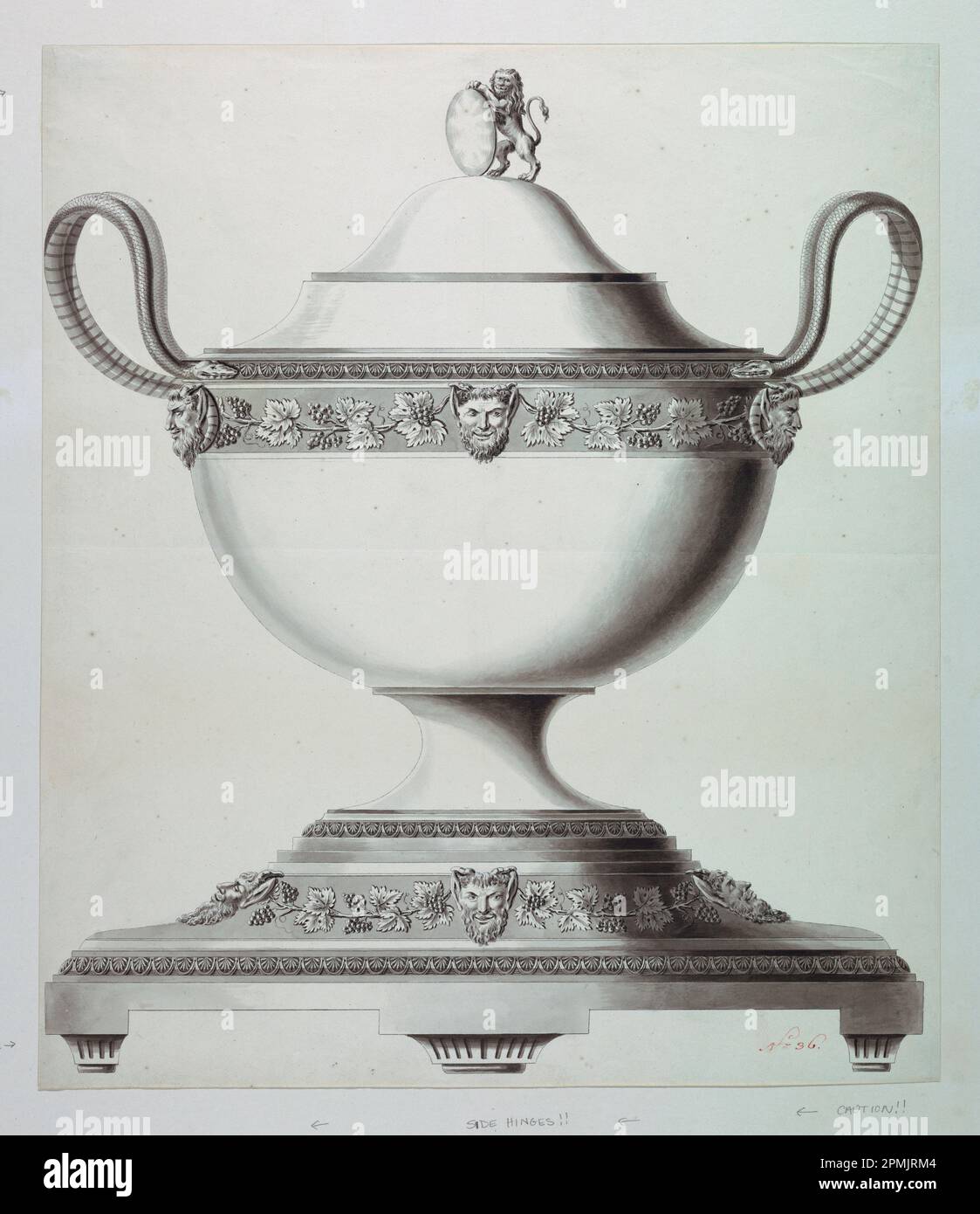 Drawing, Design for a Tureen; Designed by Joseph Anton Seethaler II ...