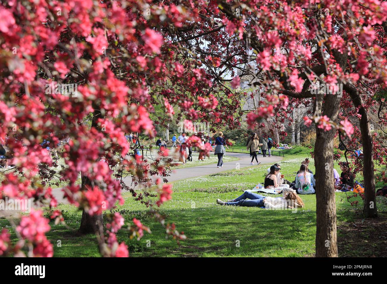 Easter Sunday 2023 in Regents Park, London, crowds enjoy the spring ...