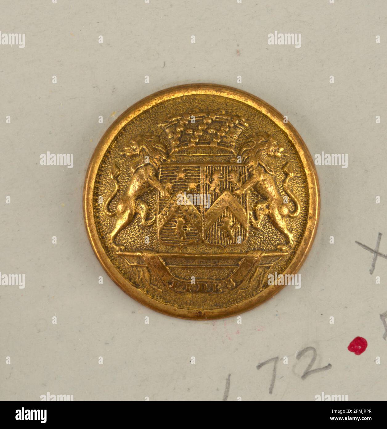 Button (France); brass Stock Photo - Alamy