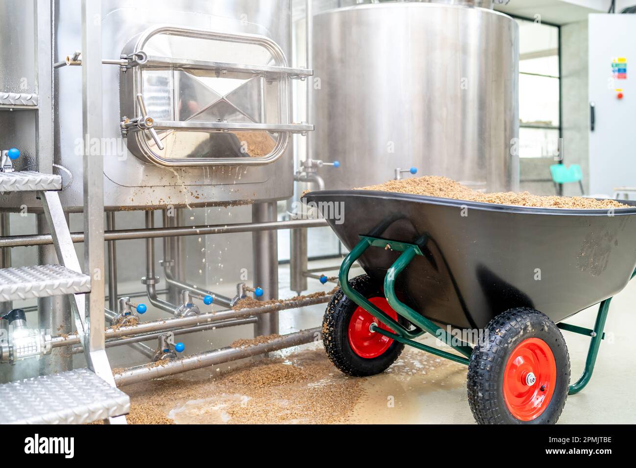 malt for brewing beer in a brewery Stock Photo - Alamy
