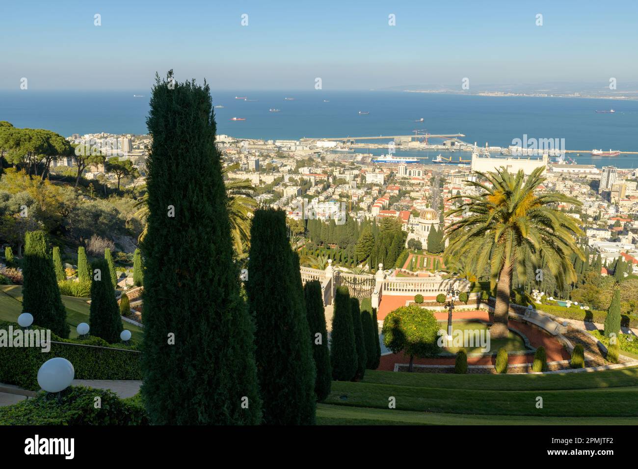 Bahai Gardens and Bay View in Haifa, Israel Stock Photo - Alamy