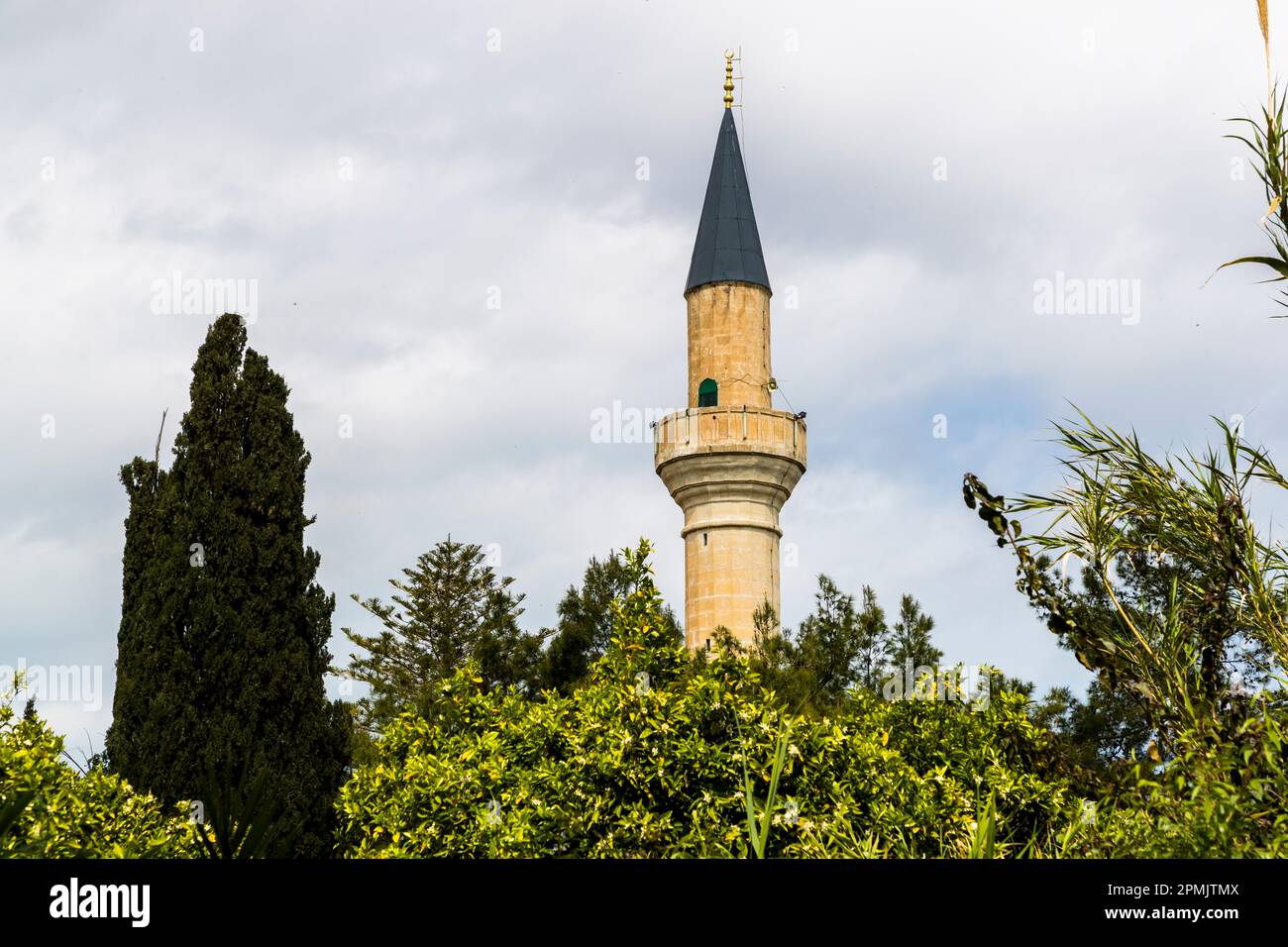 Mosque minaret in Lefka, Cyprus Stock Photo - Alamy