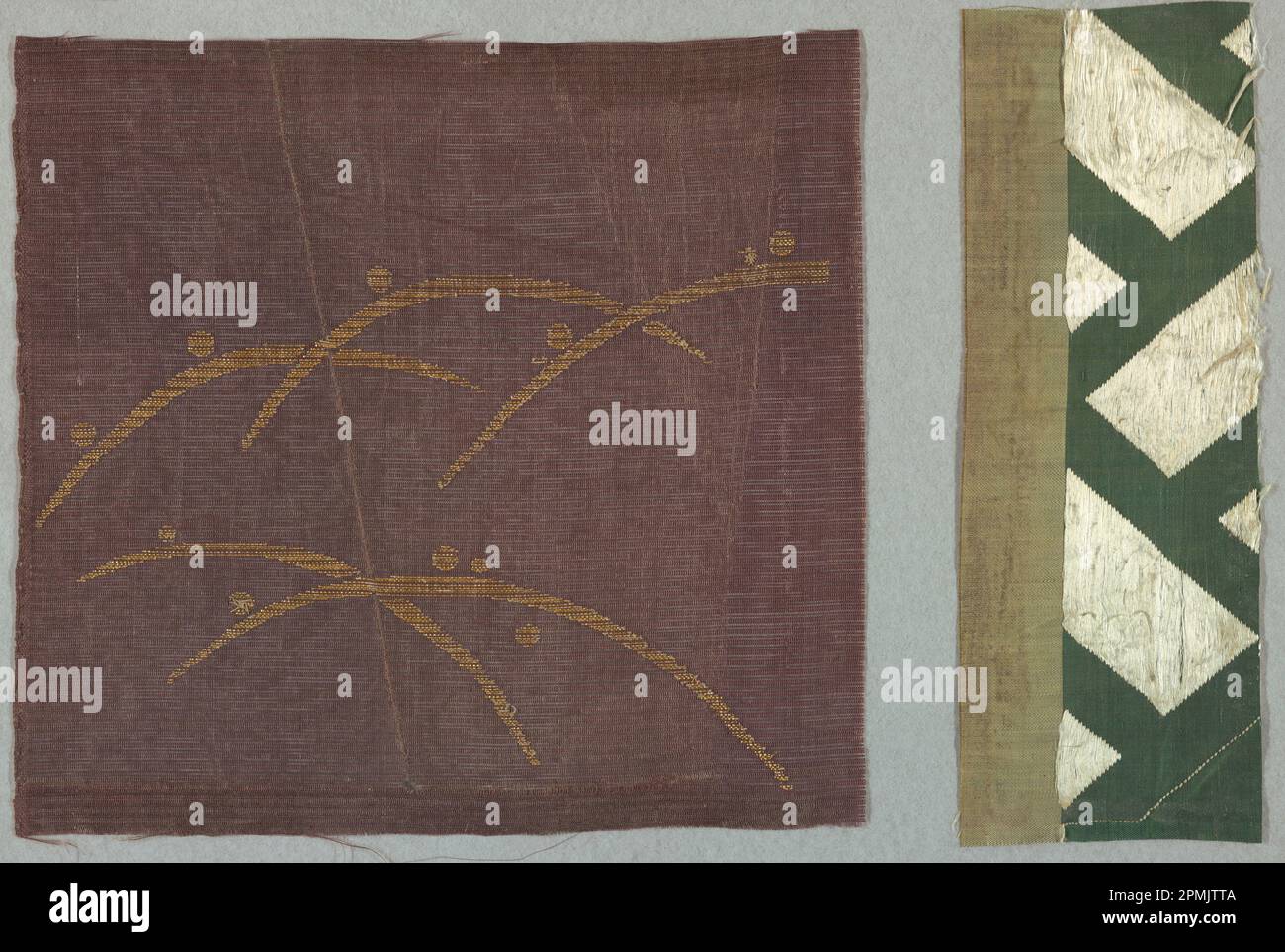 Sample (Japan); silk, gilded paper Stock Photo - Alamy