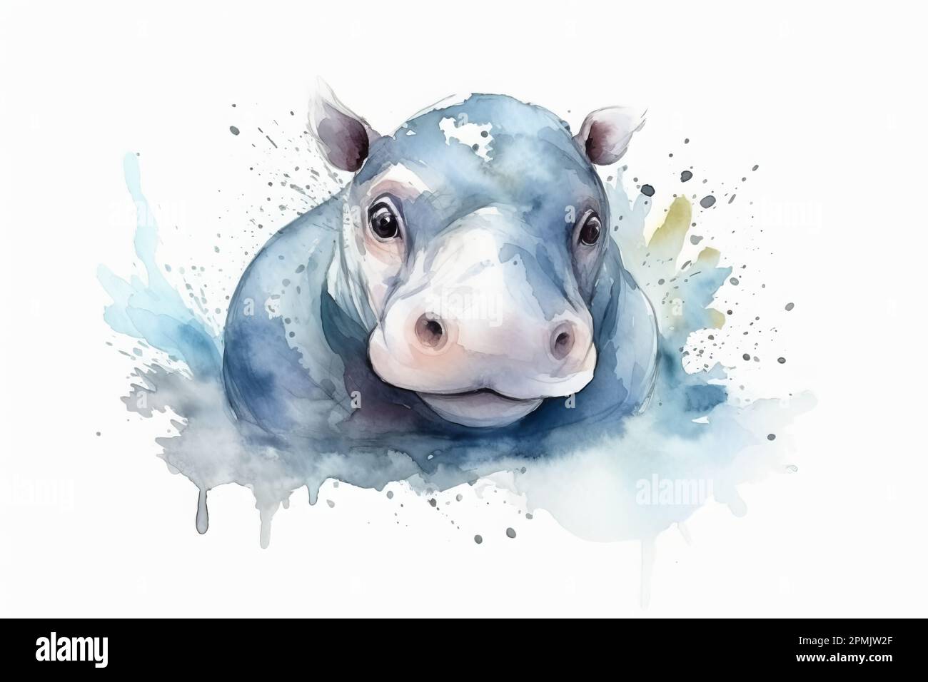 Hippo Face Painting