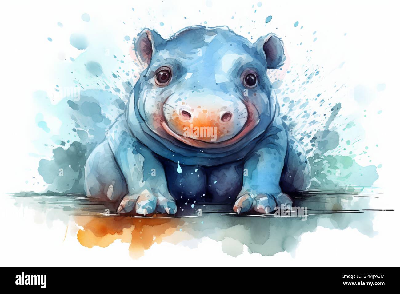 Hippo Face Painting