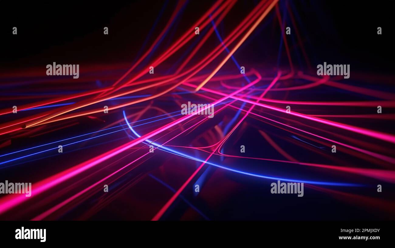 Blue glowing lines in space hi-res stock photography and images - Alamy