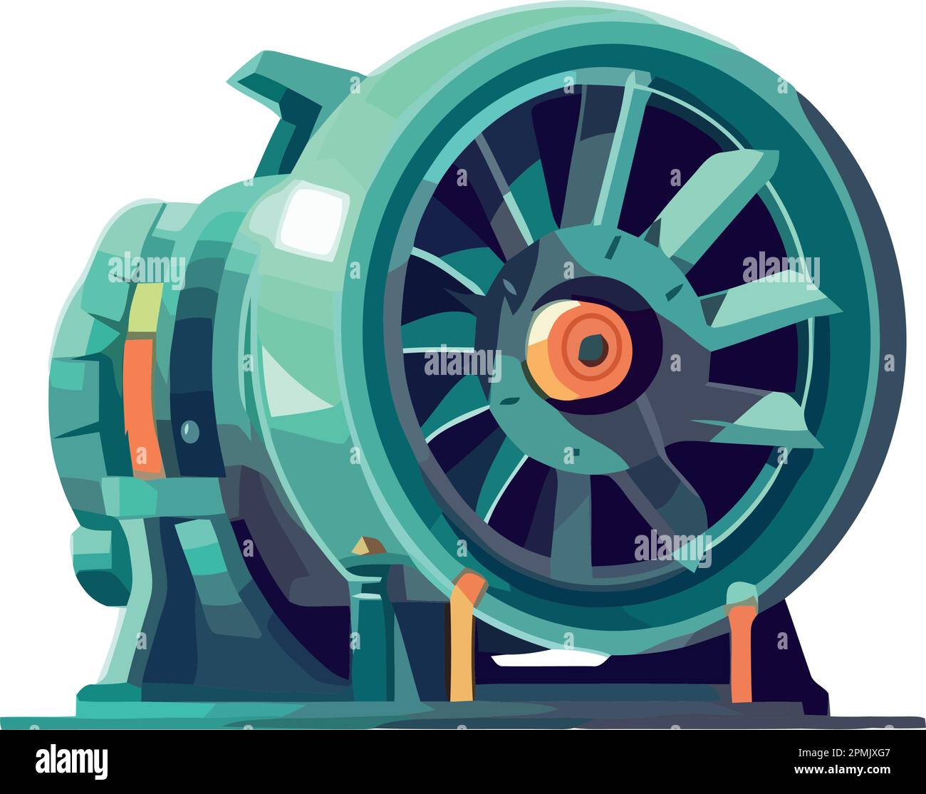 Steel machinery turning in a modern factory Stock Vector Image & Art ...