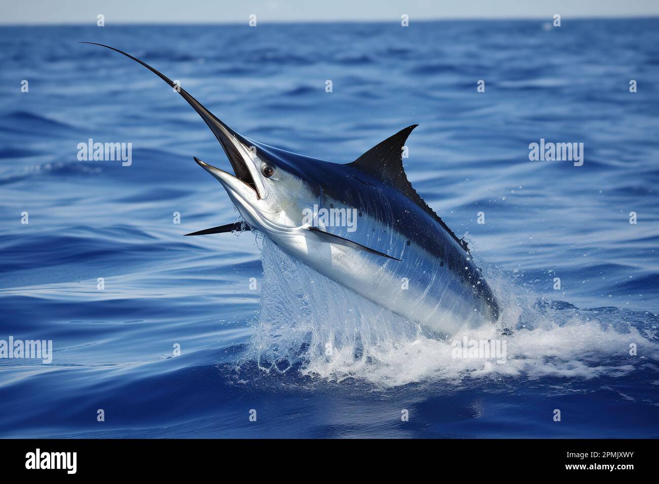 Jumping fish silhouette hi-res stock photography and images - Alamy