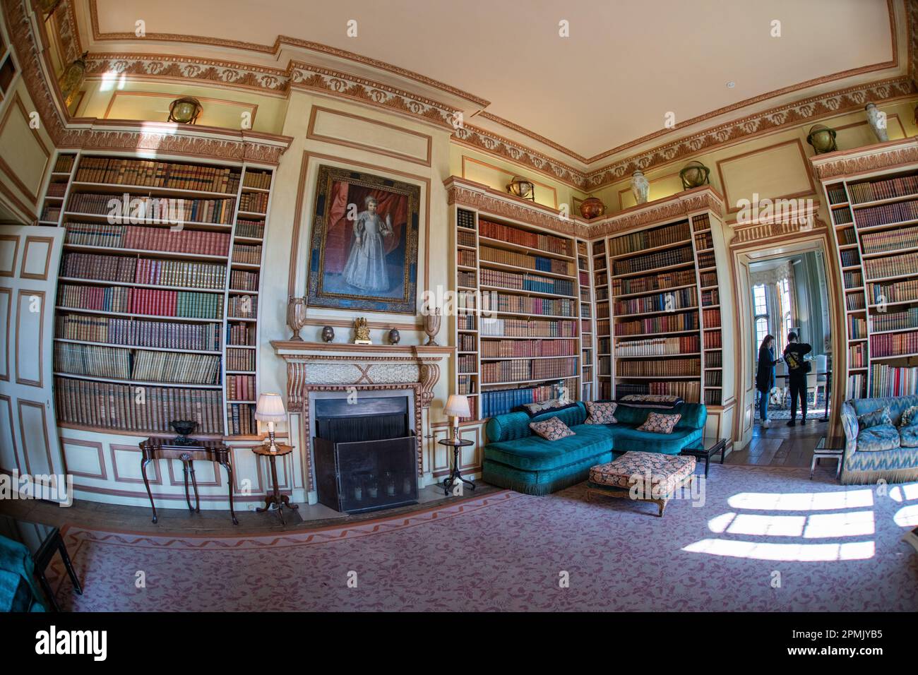 Leeds Castle Library, Leeds Castle, Kent, England UK Stock Photo - Alamy
