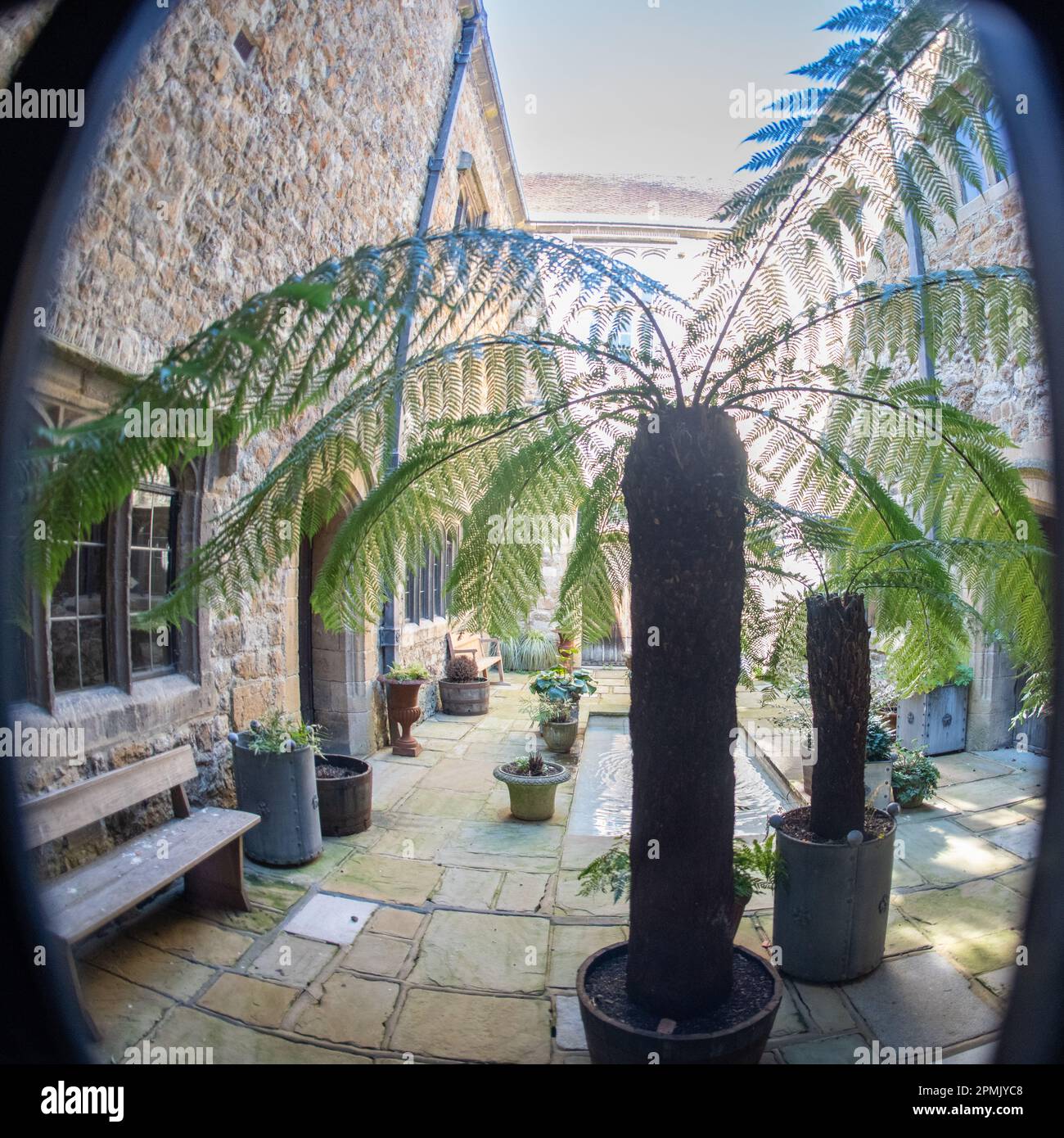 Courtyard, Leeds Castle, Leeds, Kent, England, UK Stock Photo - Alamy