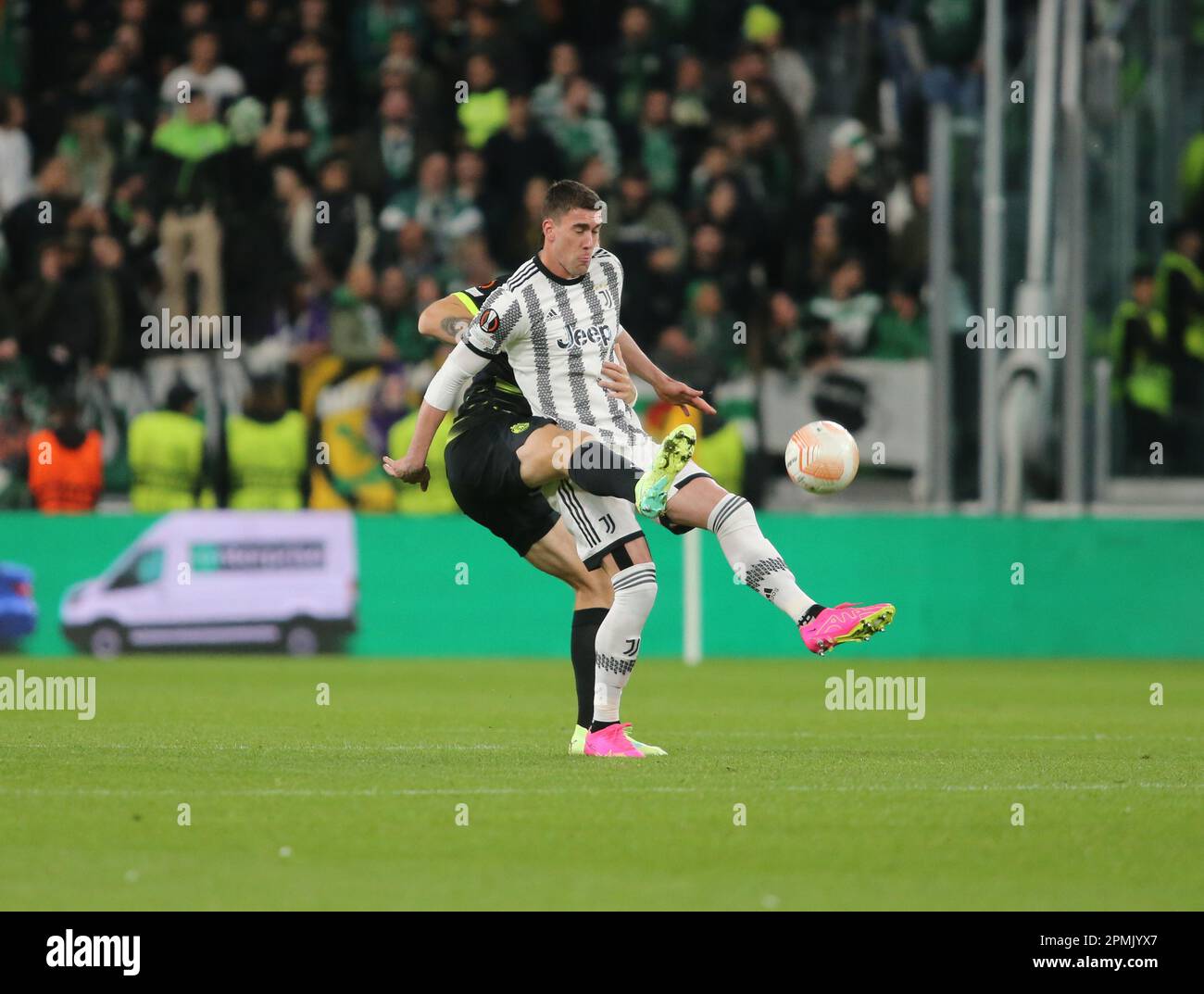 Dusan Vlahovic of Juventus during the Uefa Europa League, football ...