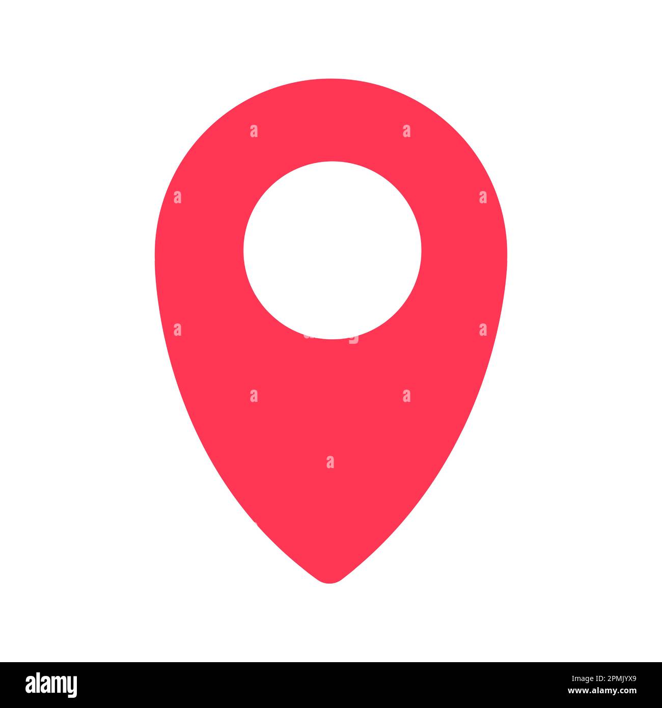 Red pin point icon silhouette on white background Vector illustration set. Locate pin gps map ...