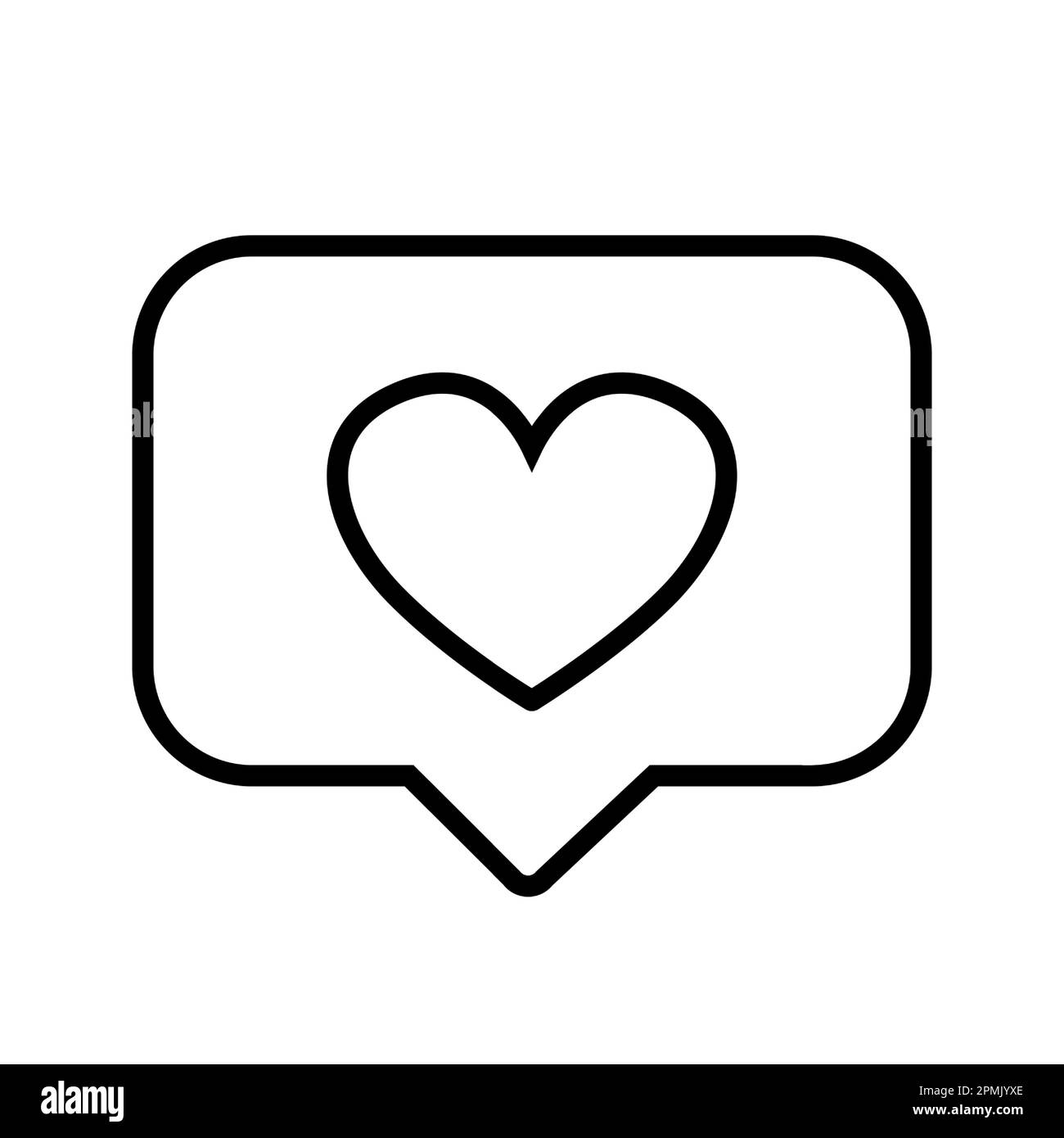 Like heart icon on a pin isolated on white background Like Stock Vector ...