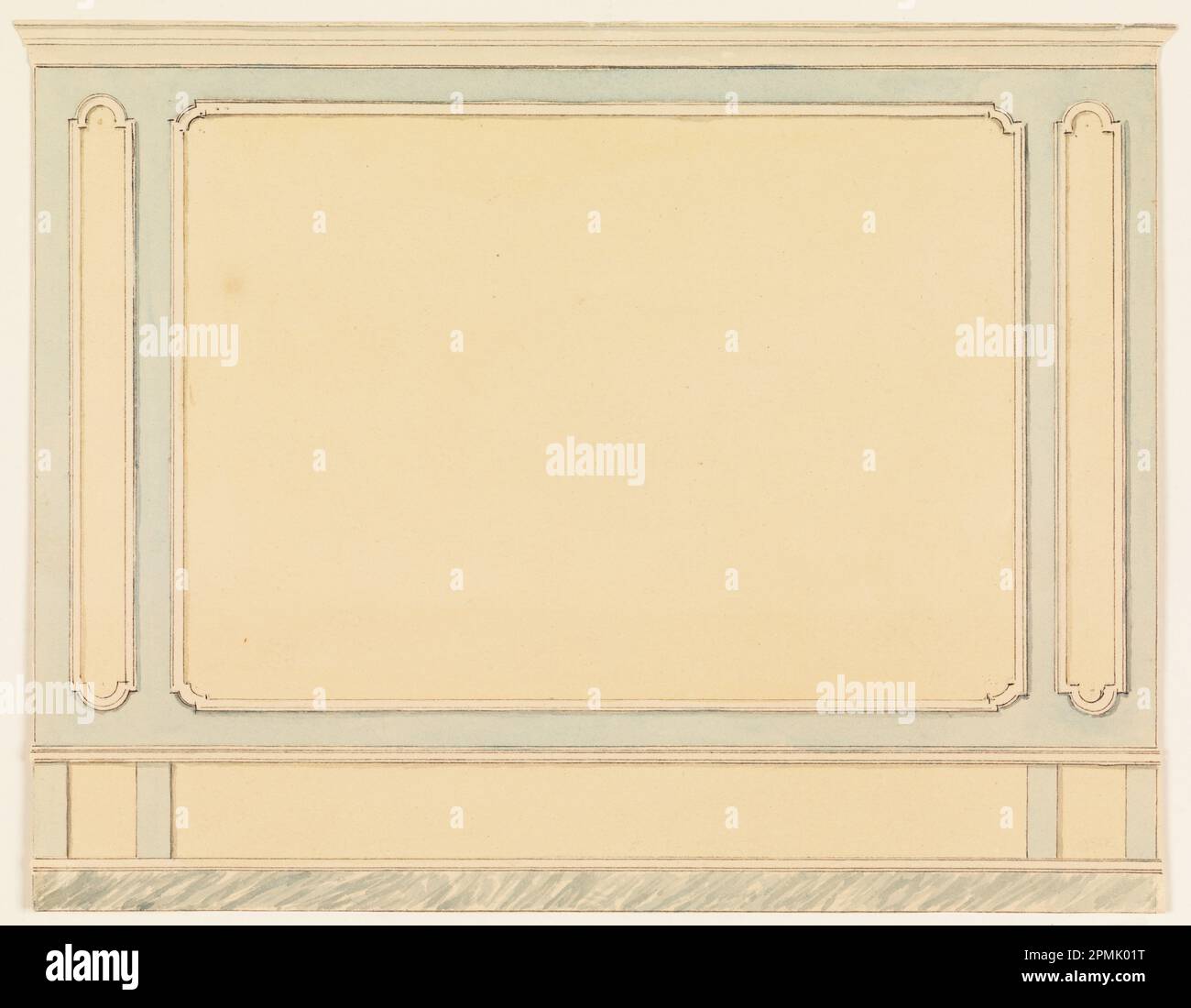Drawing, Paneled Wall; Designed by Frederick Crace (English, 1779–1859 ...