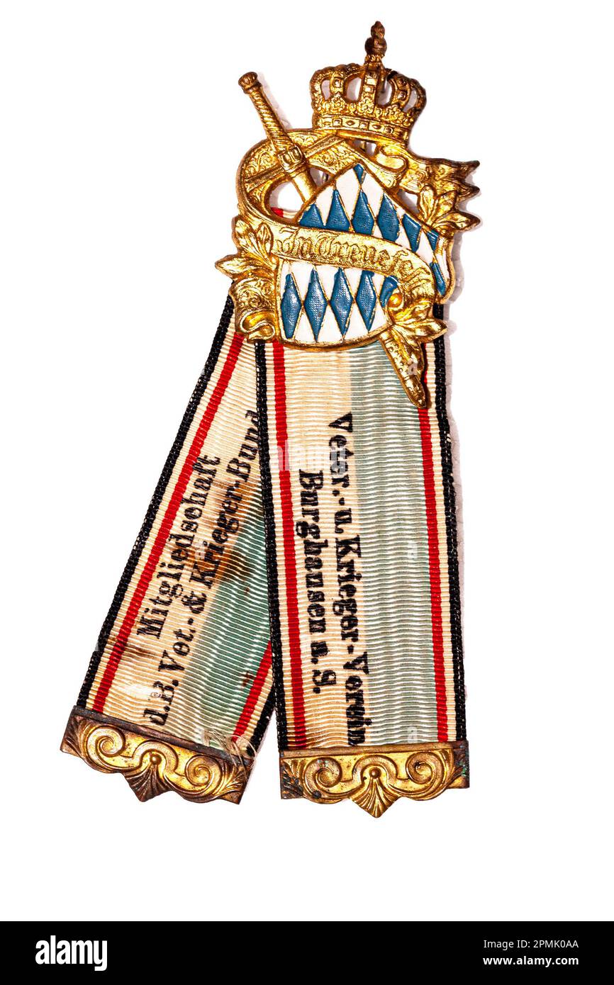 Gold crown and sword in badge for German membership for soldiers union ...