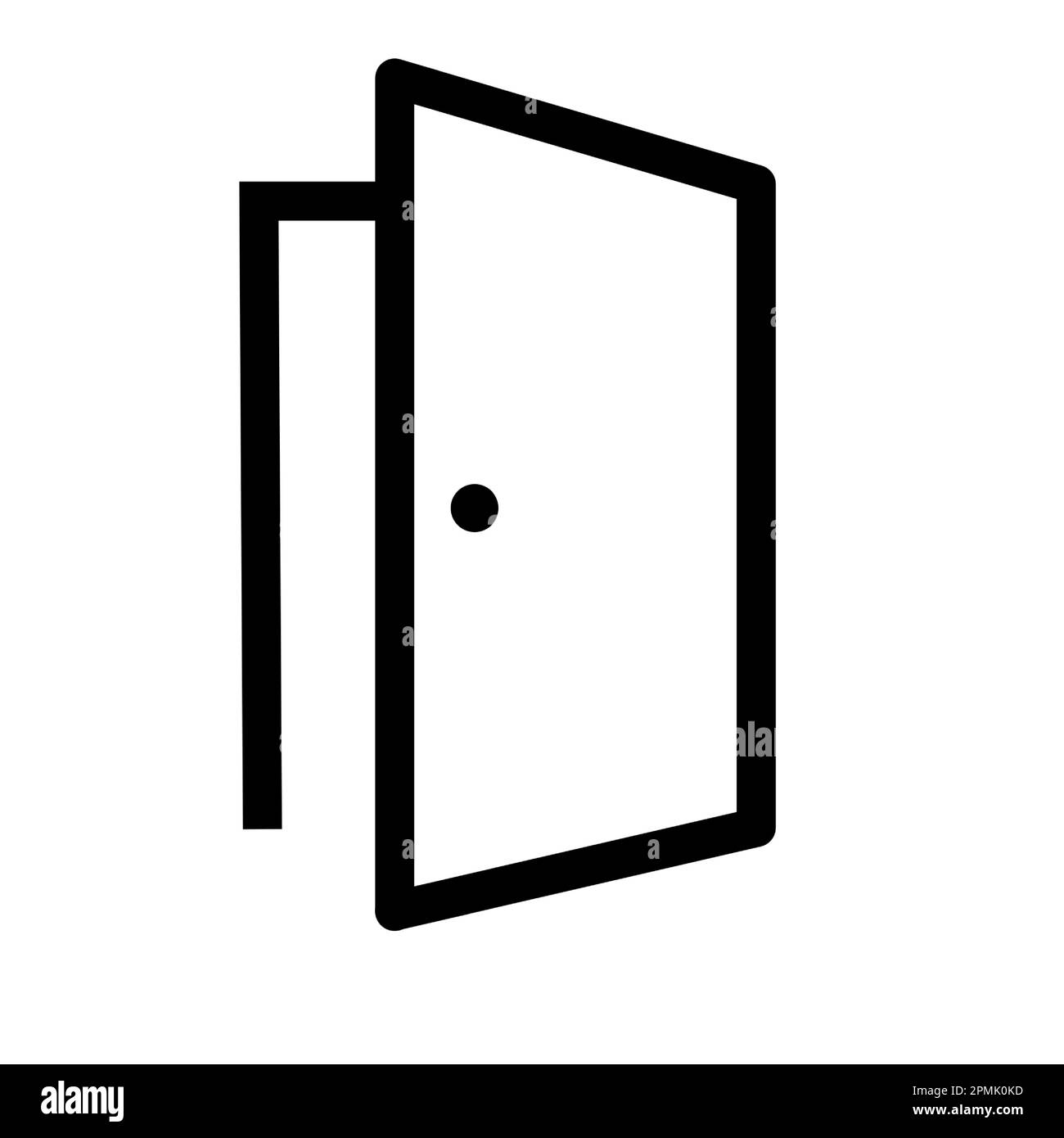 line door sign icon enter or exit symbol. Internal door. Circle and ...