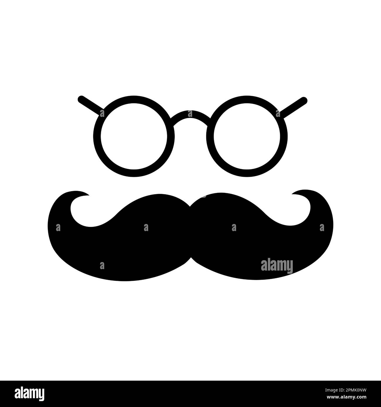 Nerd glasses and mustaches icon black vector icon isolated Stock Vector ...